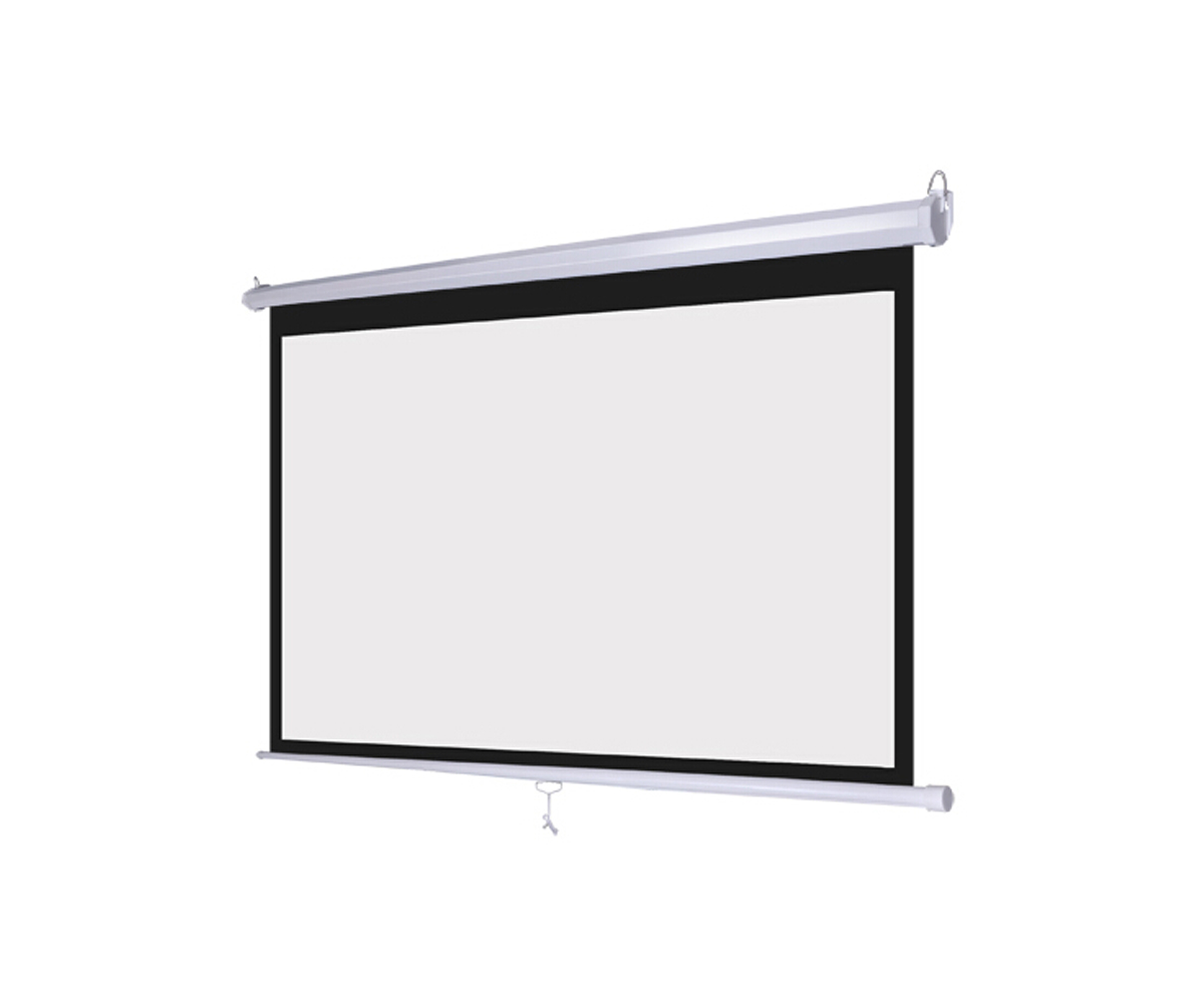 Apollo 70 Inch x 70 Inch Manual Wall Projector Screen With Gudder