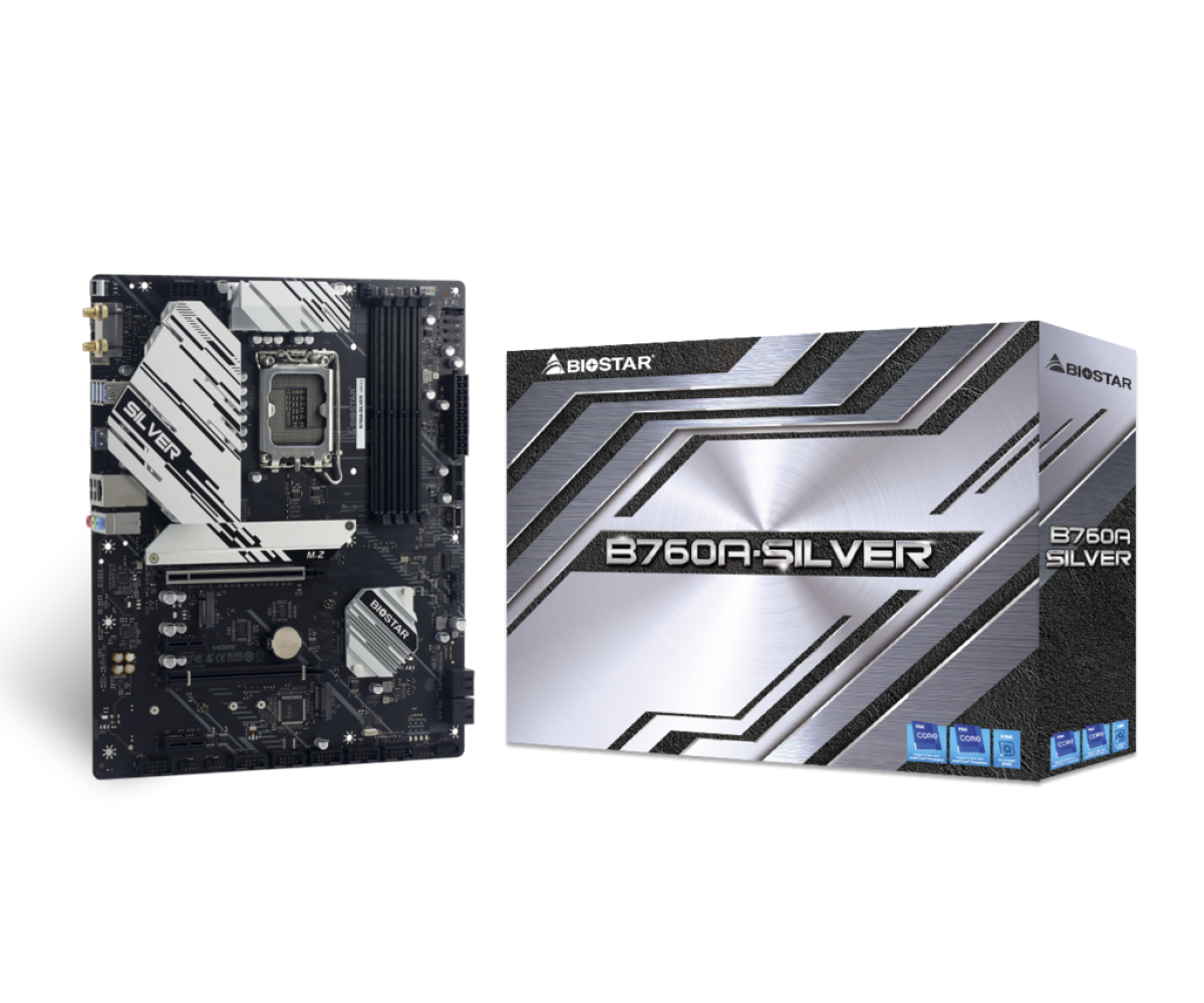 Biostar B760A-SILVER DDR5 12th/13th/14th Gen Gaming Motherboard
