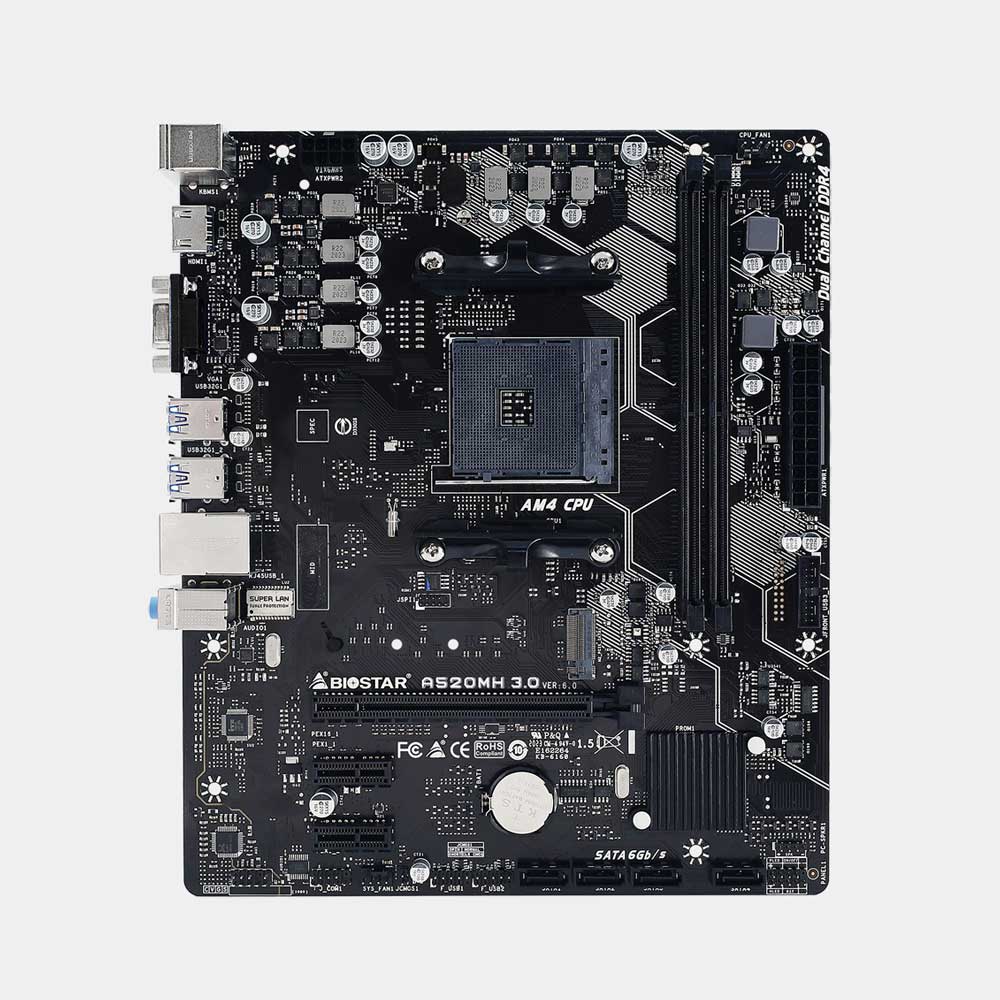 BIOSTAR A520MT DDR4 AMD AM4 Micro ATX Motherboard