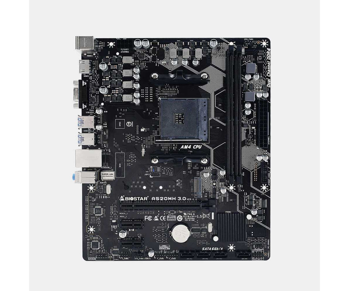 BIOSTAR A520MT DDR4 AMD AM4 Micro ATX Motherboard