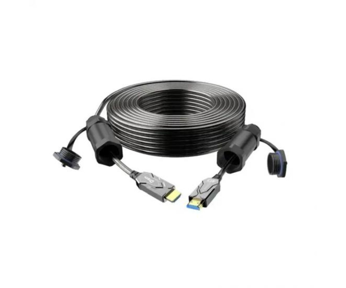 DTECH DT-HF8030KF 8K HDMI ARMORED 30M FIBER OPTIC CABLE WITH WATERPROOF ...