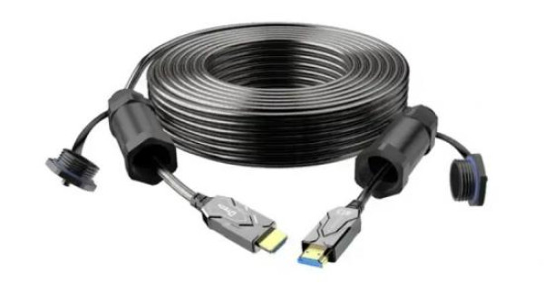 DTECH DT-HF8080KF 8K HDMI ARMORED 80M FIBER OPTIC CABLE WITH WATERPROOF ...