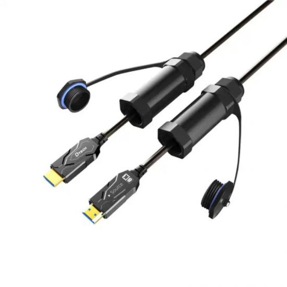 DTECH DT-HF8030KF 8K HDMI ARMORED 30M FIBER OPTIC CABLE WITH WATERPROOF ...