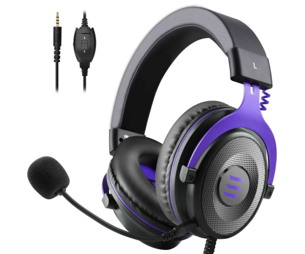 EKSA E900 Purple Noise Cancelling Stereo Gaming Headset
