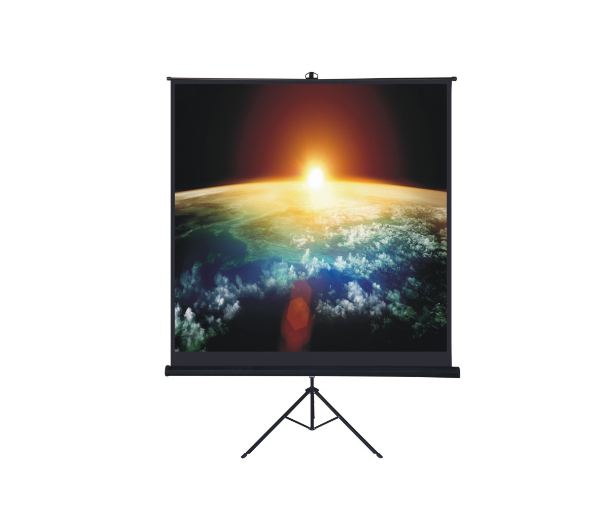 Super View 96 inch x 96 inch Tripod Projection Screen With Gudder