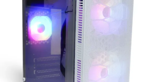 PC Power PP-X2601 WH Micro Atx Spider Web Mesh Computer Case